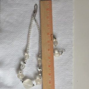 Jewelry | Clear Frosted Plastic Beaded Necklace | Poshmark
